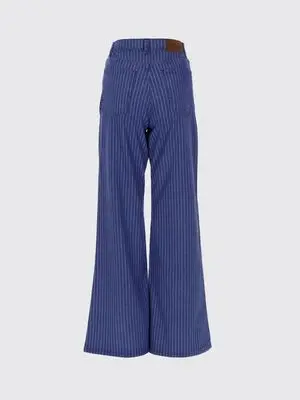Baum Und Pferdgarten Nilea Pinstriped High-waisted Wide-leg Jeans