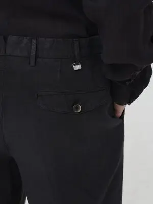 PT TORINO Linen Blend Shorts - Black