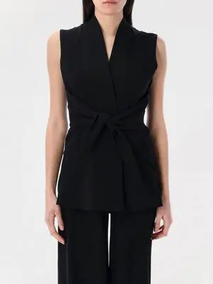 Rick Owens Sleeveless Belted Waistcoat - Black