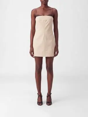 ENTIRE STUDIOS Carey Strapless Mini Cotton Dress - Beige