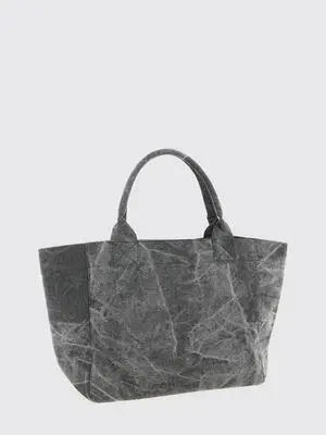GANNI Recycled Cotton Canvas Bag With Printed Logo