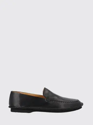 Premiata Smooth Leather Loafers With Raised Apron Toe And Rubber Sole - Black