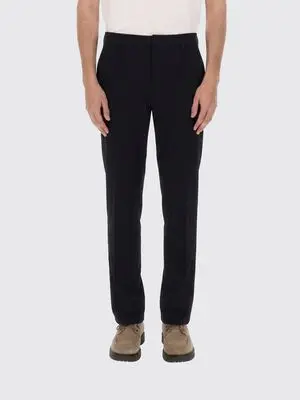 Emporio Armani Slim Fit Twill Chino Pants With Mid-rise Waist - Blue