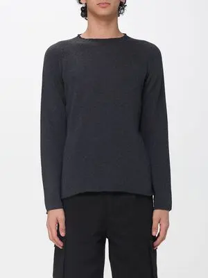 LANEUS Basic Crew Neck Knit In Cotton - Black