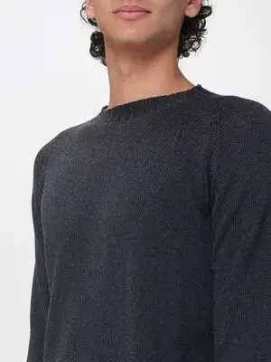 LANEUS Basic Crew Neck Knit In Cotton - Black