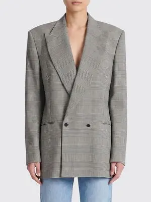 Balmain Virgin Wool Double-breasted Blazer - Black