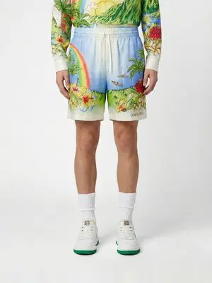 Casablanca Silk Shorts - Multicolor