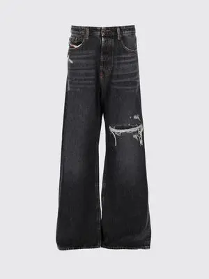 DIESEL® D-rise Wide-leg Jeans With Distressed Detail