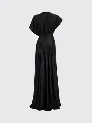 Rabanne Jersey Maxi Dress With Pleated Detail - Black