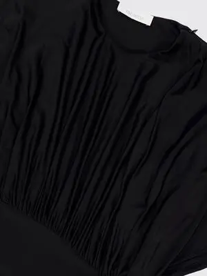 Rabanne Jersey Maxi Dress With Pleated Detail - Black