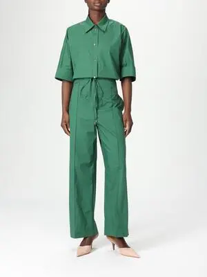 Liu Jo Wide Leg Trousers With Drawstring Waist - Green