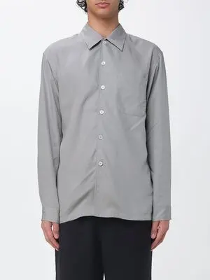 Our Legacy Tencel Shirt With A French Collar And A Chest Patch Pocket - Grey