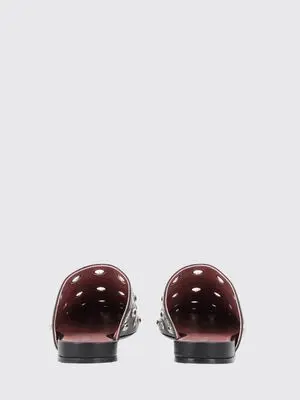 Premiata Calf Leather Flat Mules With Studs And Metal Eyelets