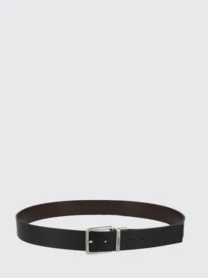 Hugo Reversible Grained And Smooth Leather Belt With Engraved Logo - Black