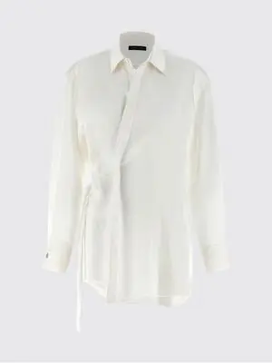 Balenciaga Silk Blend Wrap Shirt