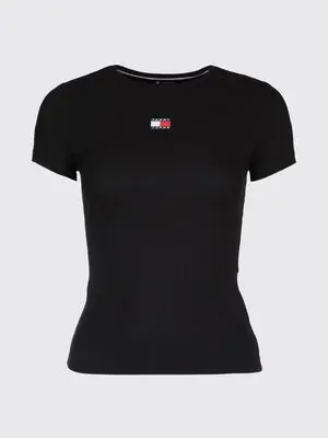 Tommy Hilfiger Ribbed Cotton T-shirt With Logo Detail