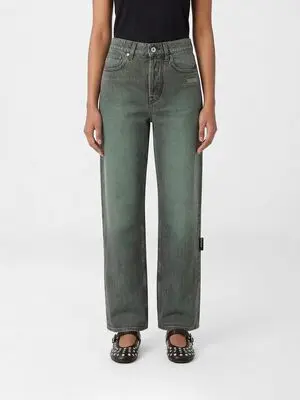 Off-White Straight Cotton Denim Jeans - Grey