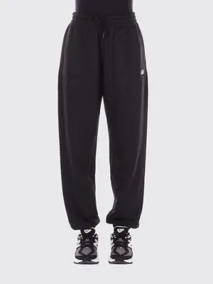 NEW BALANCE Cotton Jogging Trousers With Logo - Black
