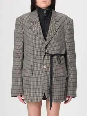 Balenciaga Tailored Blazer With Tie Detail - Brown