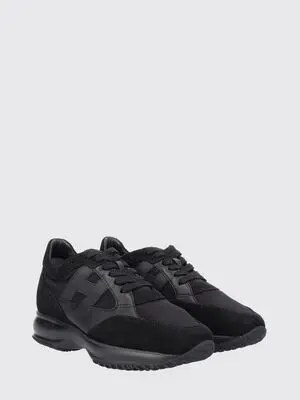 Hogan Interactive Nylon And Suede Sneakers With H Logo