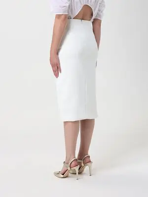 Elisabetta Franchi Stretch Crêpe Midi Skirt