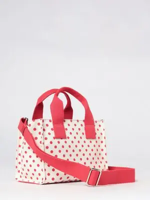 MSGM Striped And Polka-dot Canvas Handbag With An Adjustable Shoulder Strap