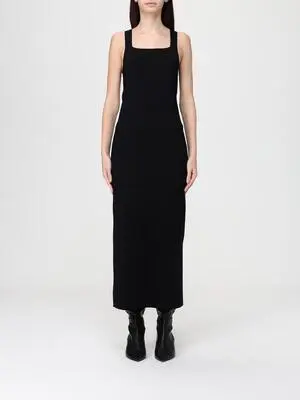 Khaite Sleeveless Square Neck Maxi Dress - Black