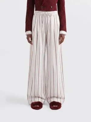 Dolce & Gabbana Striped Silk-cotton Blend Palazzo Trousers - Multicolor