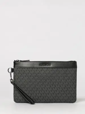 Michael Kors Brooklyn All Over Monogram Coated Cotton Pouch - Black