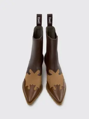 Camper Chelsea Ankle Boots In Suede And Smooth Leather - Brown
