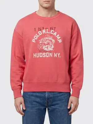 Polo Ralph Lauren Crew Neck Cotton Blend Sweatshirt With Logo - Red