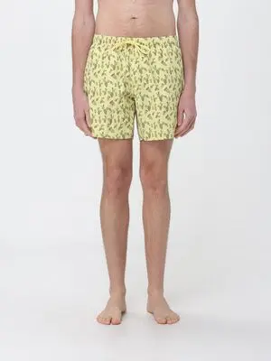 COLMAR Printed Polyester Boxer Swim Trunks - Yellow