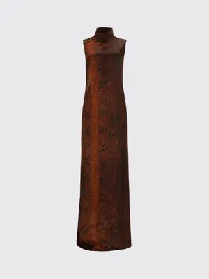 JEAN PAUL GAULTIER Asymmetrical Python-print Viscose Maxi Dress