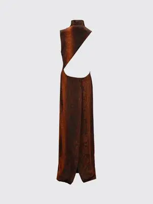 JEAN PAUL GAULTIER Asymmetrical Python-print Viscose Maxi Dress