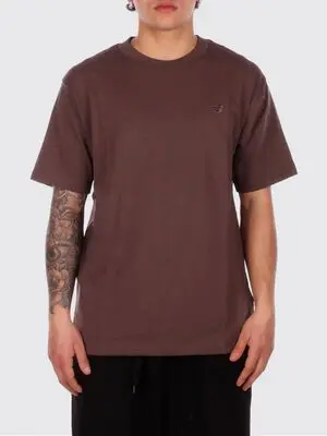 NEW BALANCE Cotton T-shirt - Brown