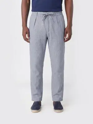 Polo Ralph Lauren Striped Linen Drawstring Pants - Blue