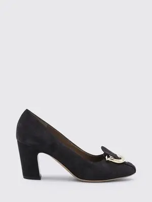 FERRAGAMO Gancini Suede Pumps - Dark