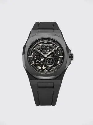 D1 MILANO Jet Automatic Skeleton Case Watch In Steel With Sapphire Glass - Black