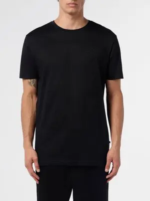 BILLIONAIRE Slim Fit Cotton T-shirt With Tone-on-tone Embroidered Logo - Black
