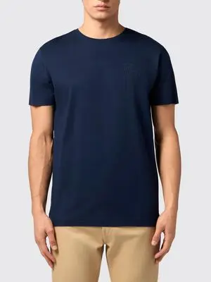 BILLIONAIRE Slim Fit Cotton T-shirt With Tone-on-tone Embroidered Logo - Blue