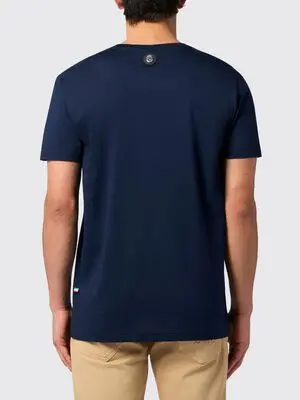 BILLIONAIRE Slim Fit Cotton T-shirt With Tone-on-tone Embroidered Logo - Blue