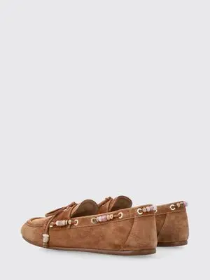 STUART WEITZMAN Beaded Suede Boat Loafers