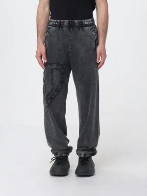 DIESEL® P-marky Cotton Jogger Pants With Tone-on-tone Oval D Logo - Black