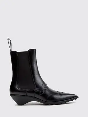 Camper Anita Smooth Leather Chelsea Ankle Boots With Sculptural Low Heel - Black