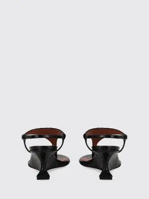 Paris Texas Nina Python-effect Leather Wedge Sandals With Ankle Strap