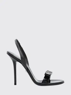 Versace Ribbon Patent Leather Sandals - Black