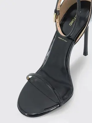 TOM FORD Vertigo Patent Leather Stiletto Sandals With Ankle Strap