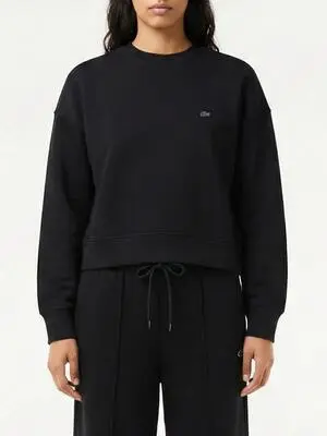 Lacoste Cotton Blend Crew-neck Sweatshirt - Black