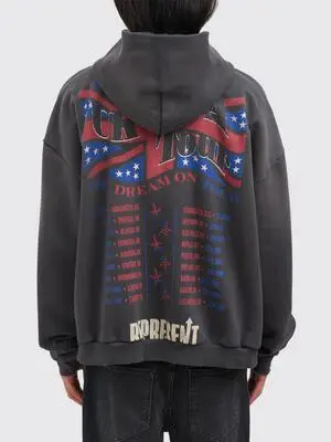 REPRESENT Printed Cotton Hoodie - Grey