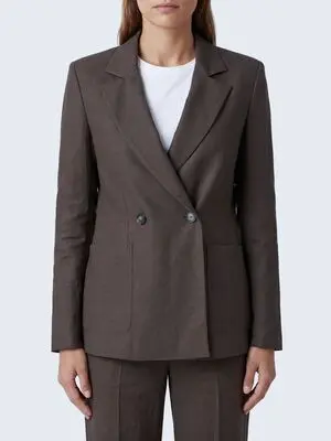 Harris Wharf London Double-breasted Viscose Blazer - Grey